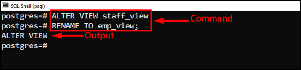 Postgresql Alter View Statement With Examples Commandprompt Inc