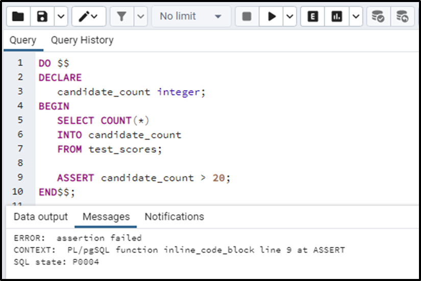 How To Use Assert Statement In Postgresql Commandprompt Inc