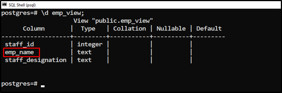 Postgresql Alter View Statement With Examples Commandprompt Inc