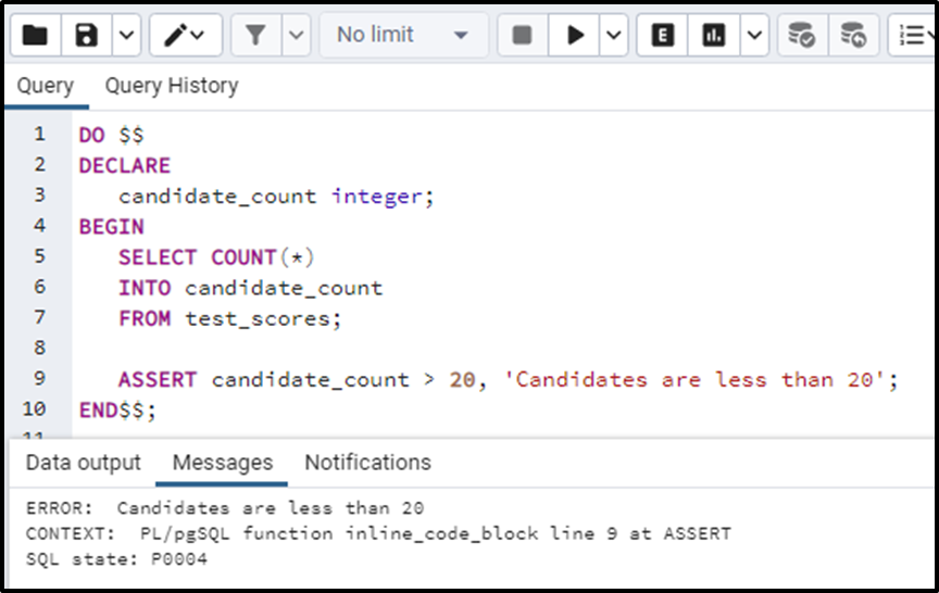 How To Use Assert Statement In Postgresql Commandprompt Inc