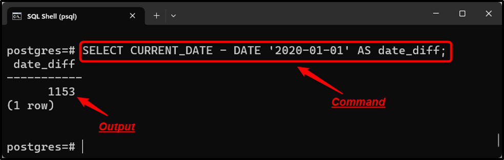 How To Find Difference Between Two Dates In PostgreSQL N N N N 
