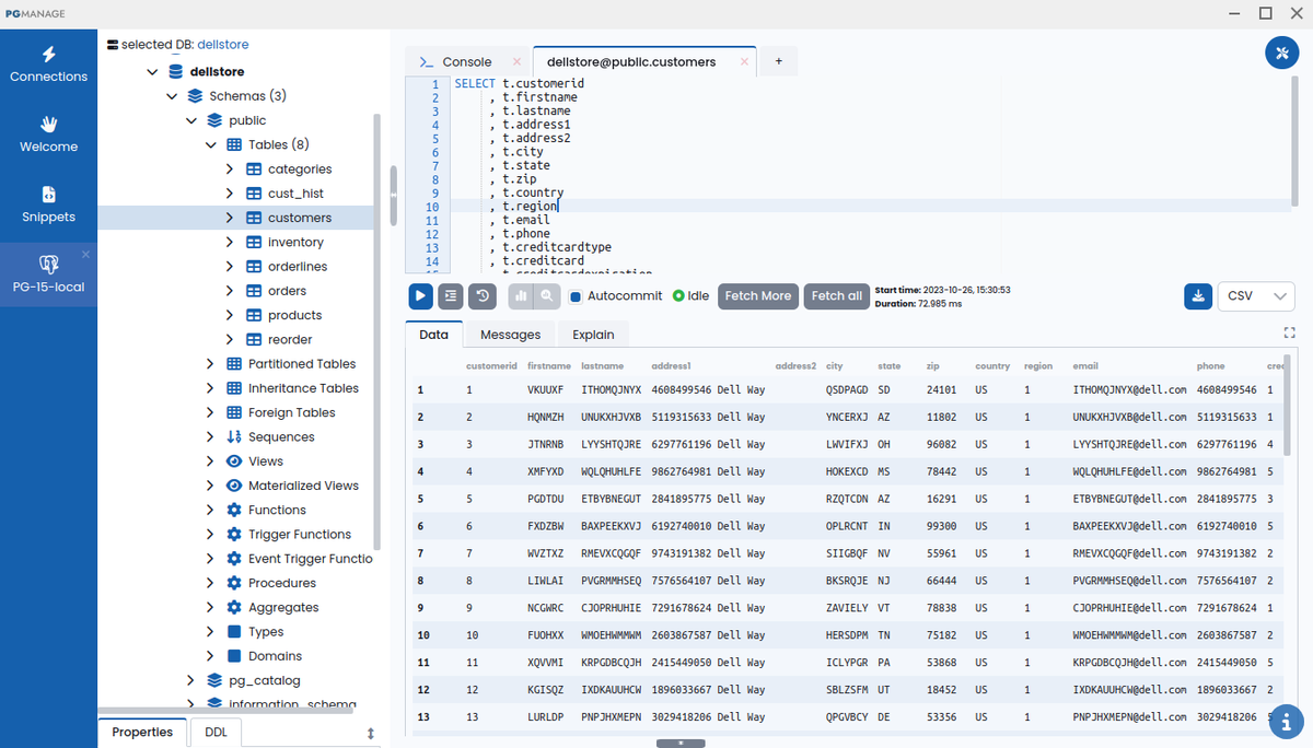PgManage - CommandPrompt Inc.
