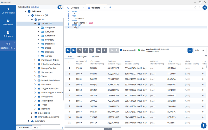 PgManage - CommandPrompt Inc.